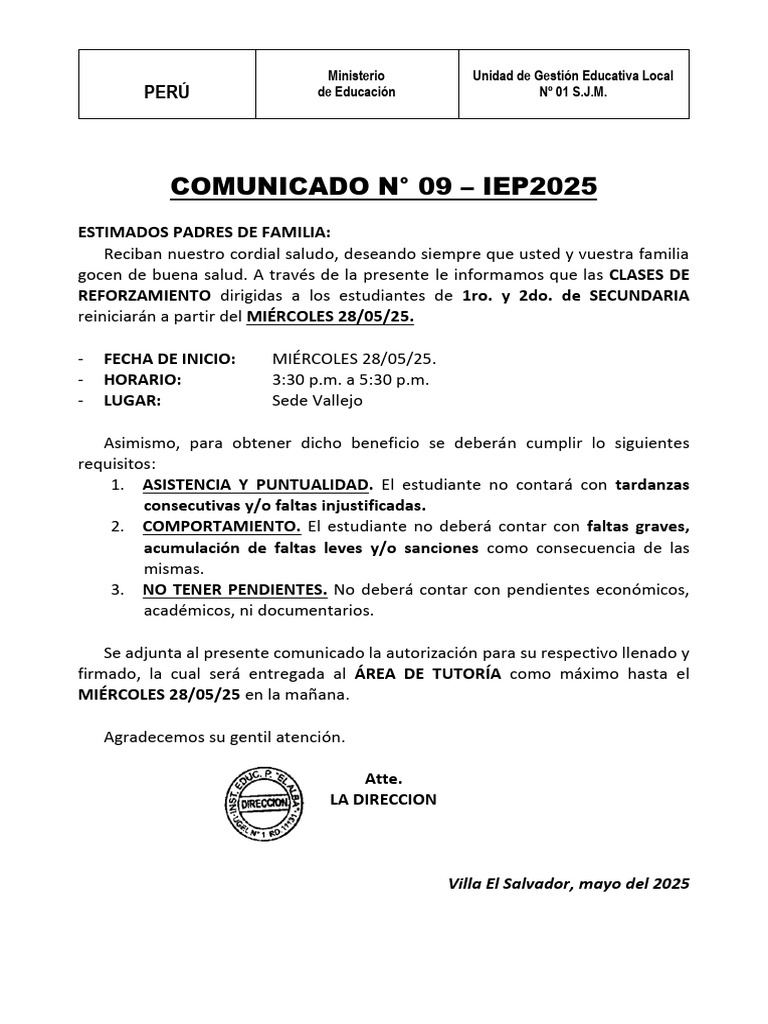 9 - Clases Reforzamiento - 1ro - 2do Sec (V) | PDF