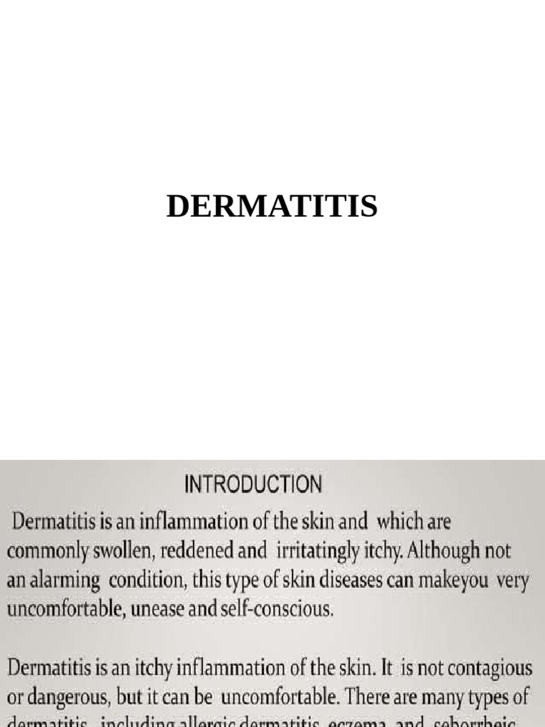 Dermatitis | PDF