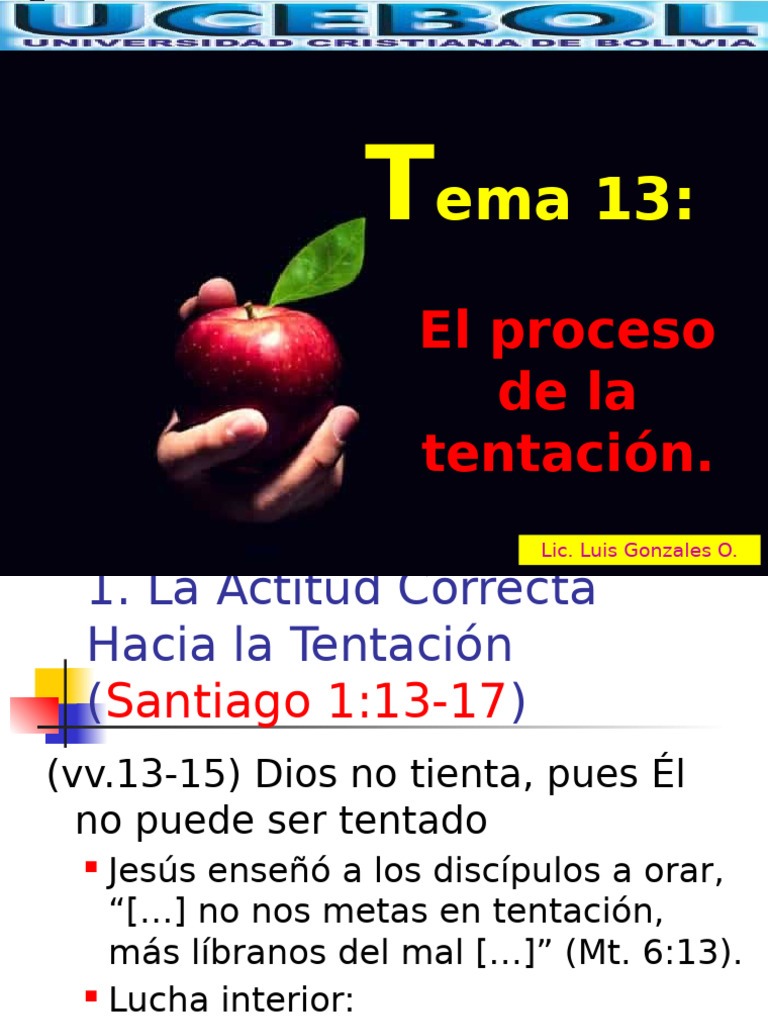 La Actitud Cristiana ante la Tentación | PDF