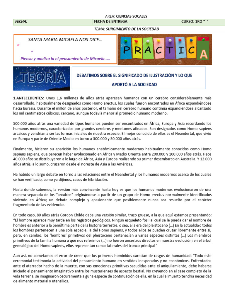 Guía 1ro Sedentarismo Nomadismo | PDF | Nómada | Humano