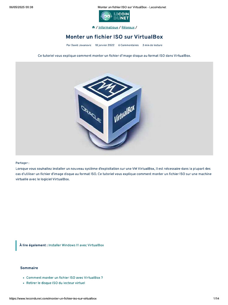 Fichier Iso VM Virtualbox | PDF