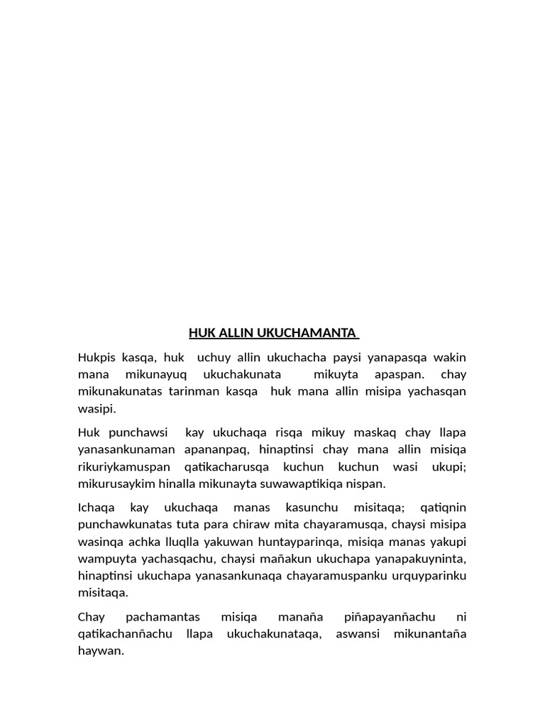 El Buen Ratón Quechua | PDF