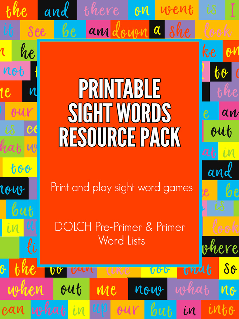 DOLCH-SIght-Words-Games-Pack | PDF | Printer (Computing)
