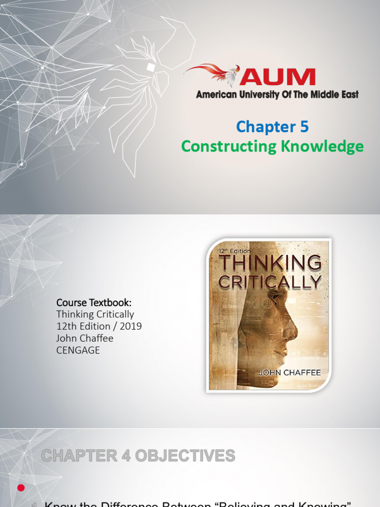 6. Chapter 5 Constructing Knowledge | PDF | Knowledge | Critical Thinking