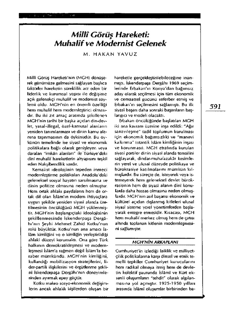 Milli Görüş Hareketi | PDF