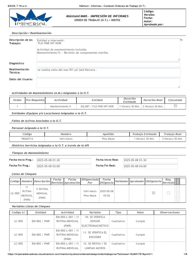 Ot 702 Flo PMR Int Nor | PDF