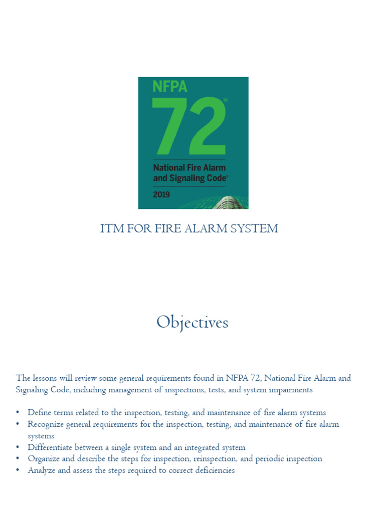 Ensuring Fire Safety Through NFPA 72 ITM. | PDF | Fire Safety | Sensor