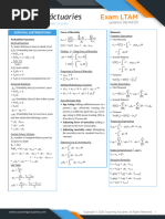 Fam-L Formula Sheet | PDF | Actuary | Insurance