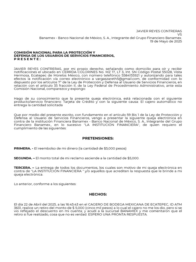 Formato | PDF | Bancos | Industrias de servicio