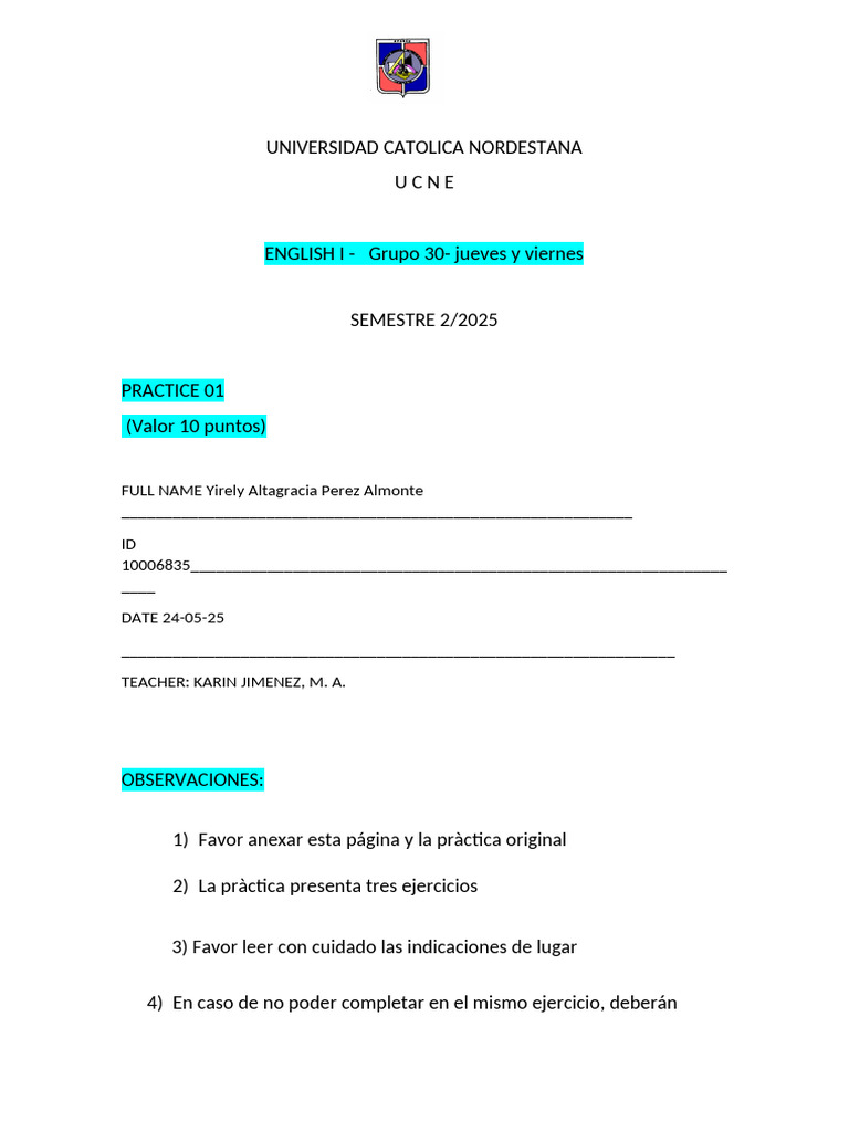 Practica Ingles | PDF