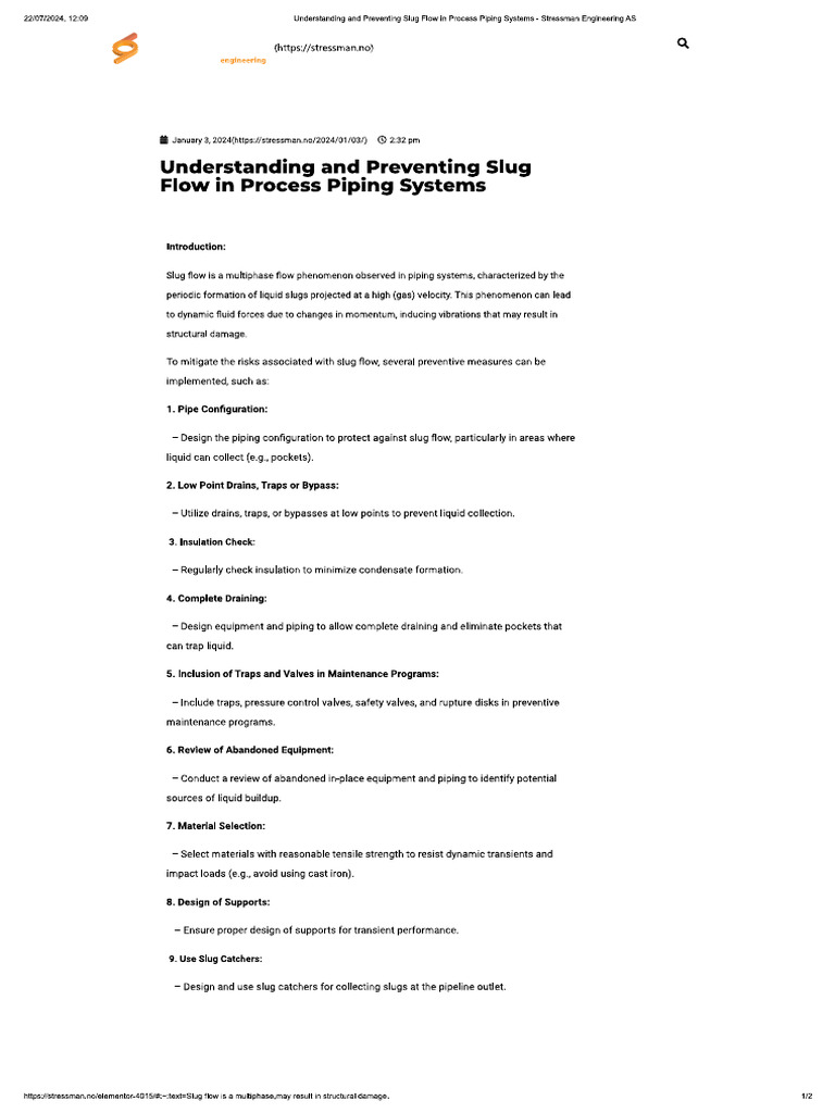 Understanding and Preventing Slug Flow | PDF