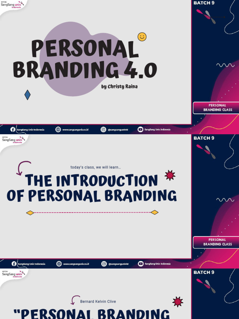 PERSONAL BRANDING - Introduction | PDF
