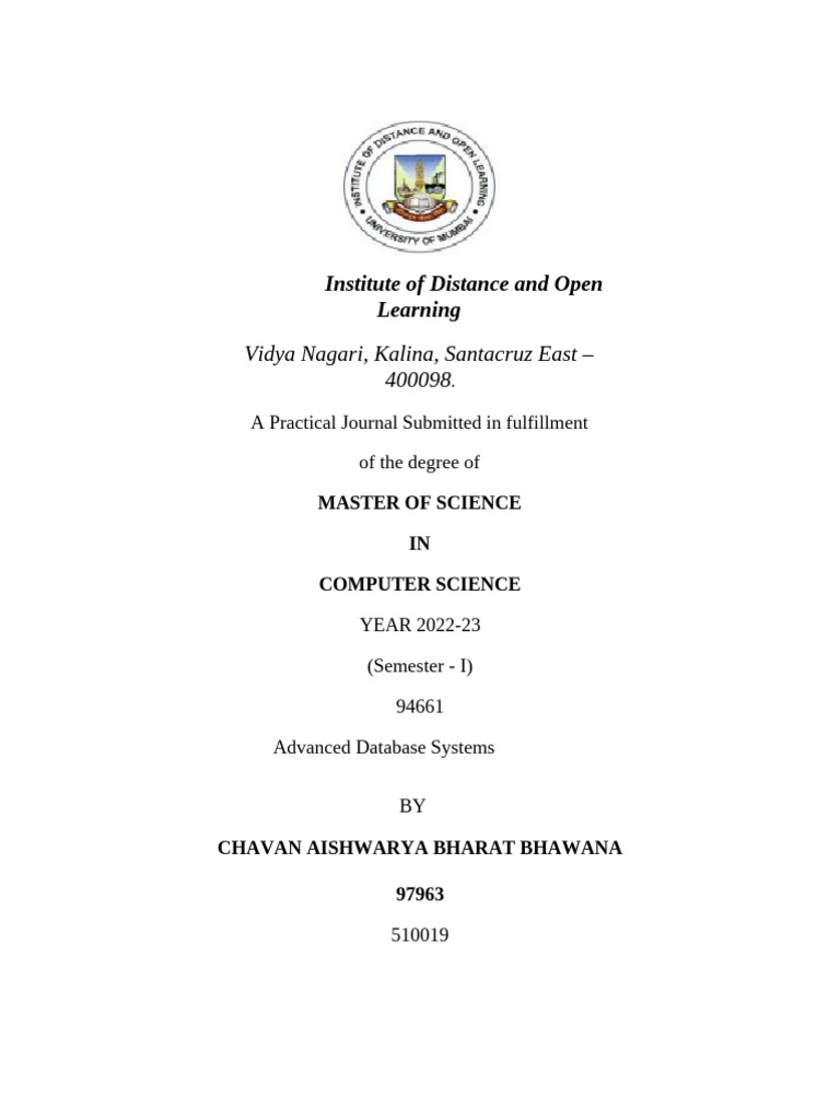 Advanced Database Systems | PDF