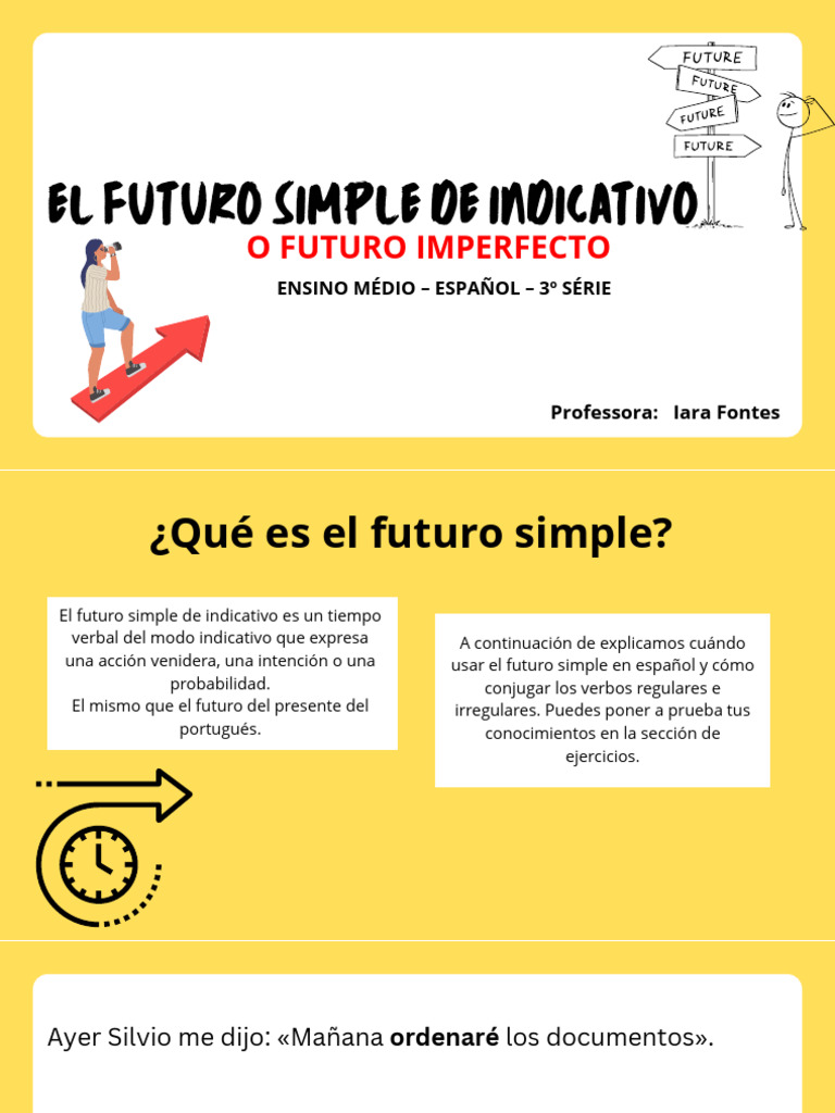 El Futuro Simple de Indicativo | PDF | Verbo | Morfología Lingüística