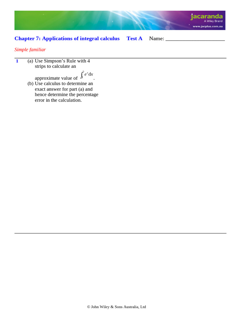 Topic 1 B - Applications of Integral Calculus 1 | PDF | Area | Integral