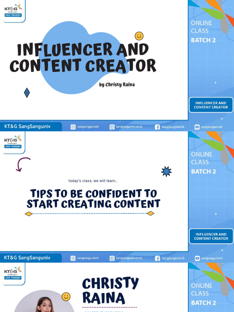Influencer and Content Creator - Batch 2 Week 1 | PDF | Mindset ...