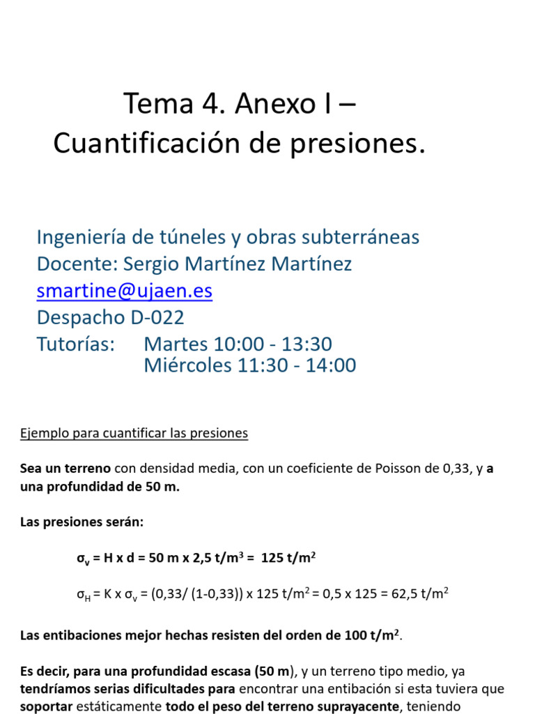 Tema 4. Anexo I - Cuantificación de Presiones | PDF