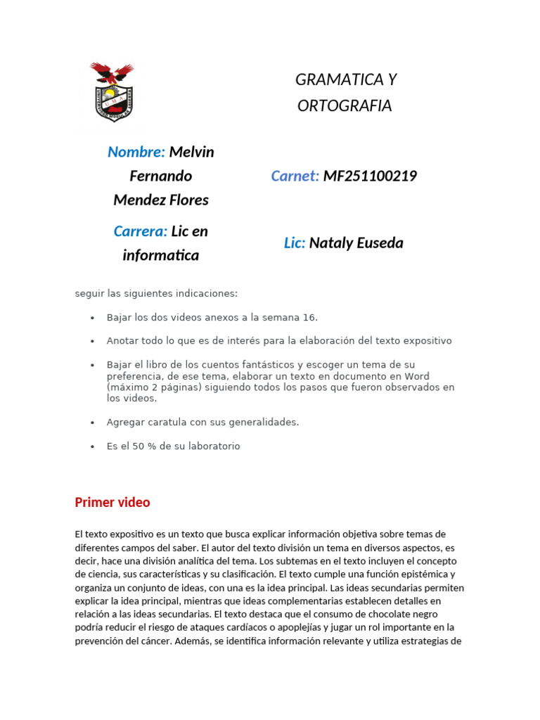 GYO Melvin Mendez LAB 3 | PDF | Desempleo | Comprensión lectora