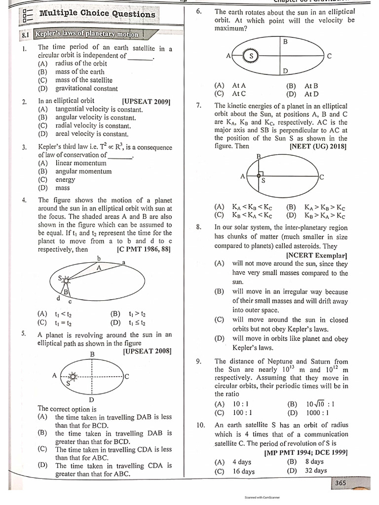Gravitation JEE MAINS-output | PDF | Orbit | Gravity
