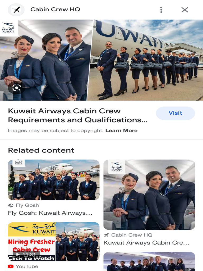 Kuwait Airways Cabin Crew Uniform - Google Search | PDF