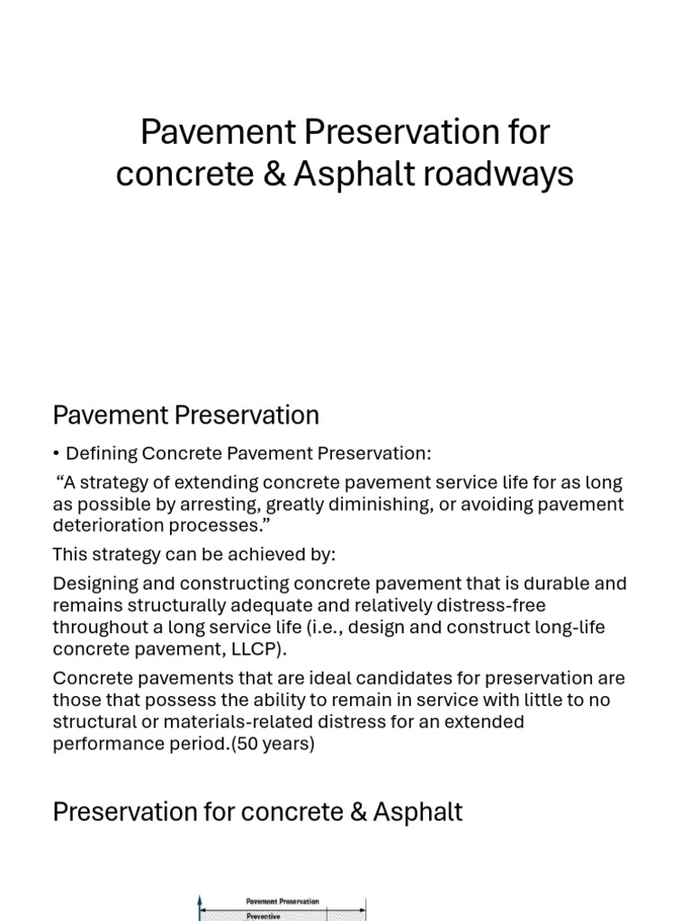 Pavement Preservation For Concrete & Asphalt Roadways | PDF | Road ...