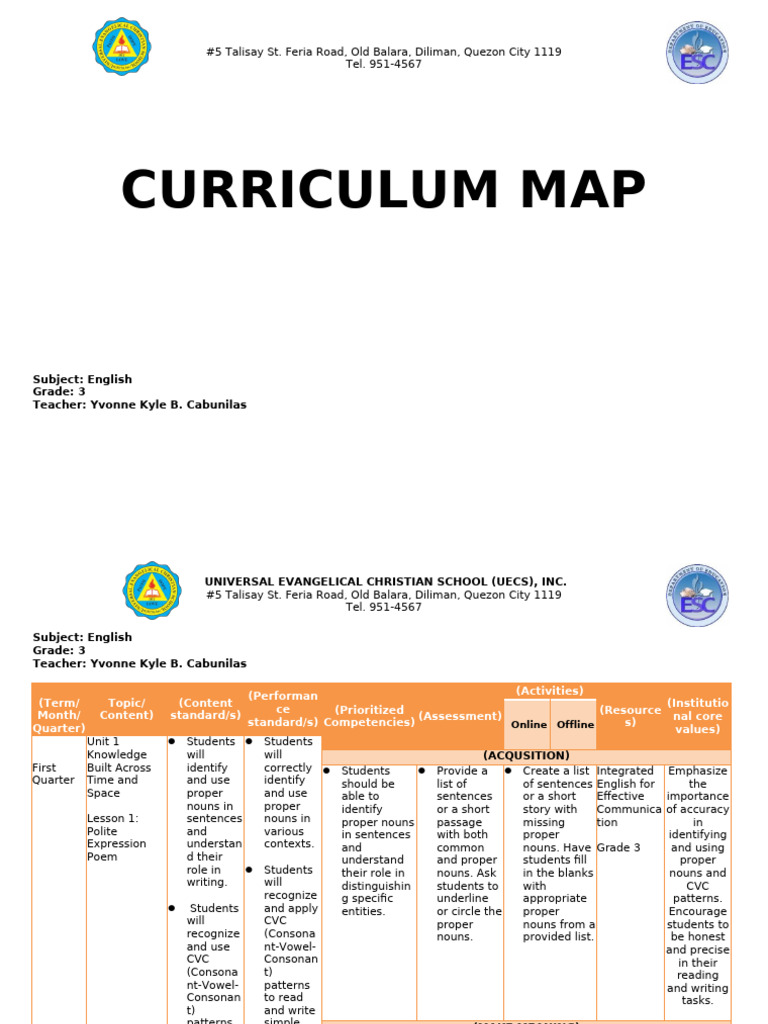 English 3-Cmap 1st Quarter | PDF | Word | Plural