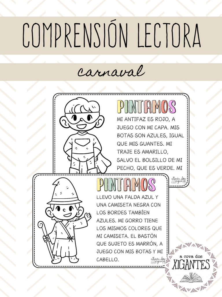 Comprensión Lectora Carnaval (Pintamos) (1) | PDF | Pelo | Color
