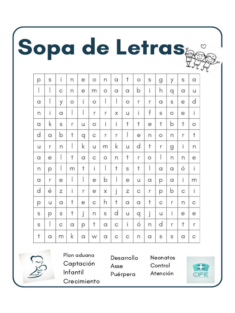 Hoja de Trabajo Sopa de Letras de Arte Educativo Blanco y Negro | PDF