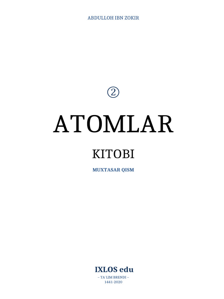 2. Atomlar Kitobi New | PDF