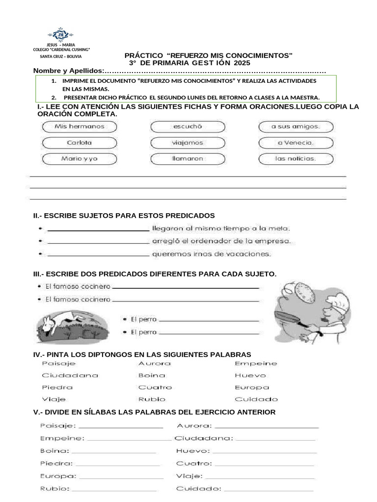Práctico Refuerzo Mis Conocimientos 2025 | PDF