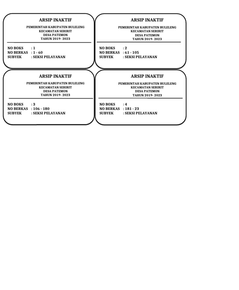 Label Box Kecil | PDF