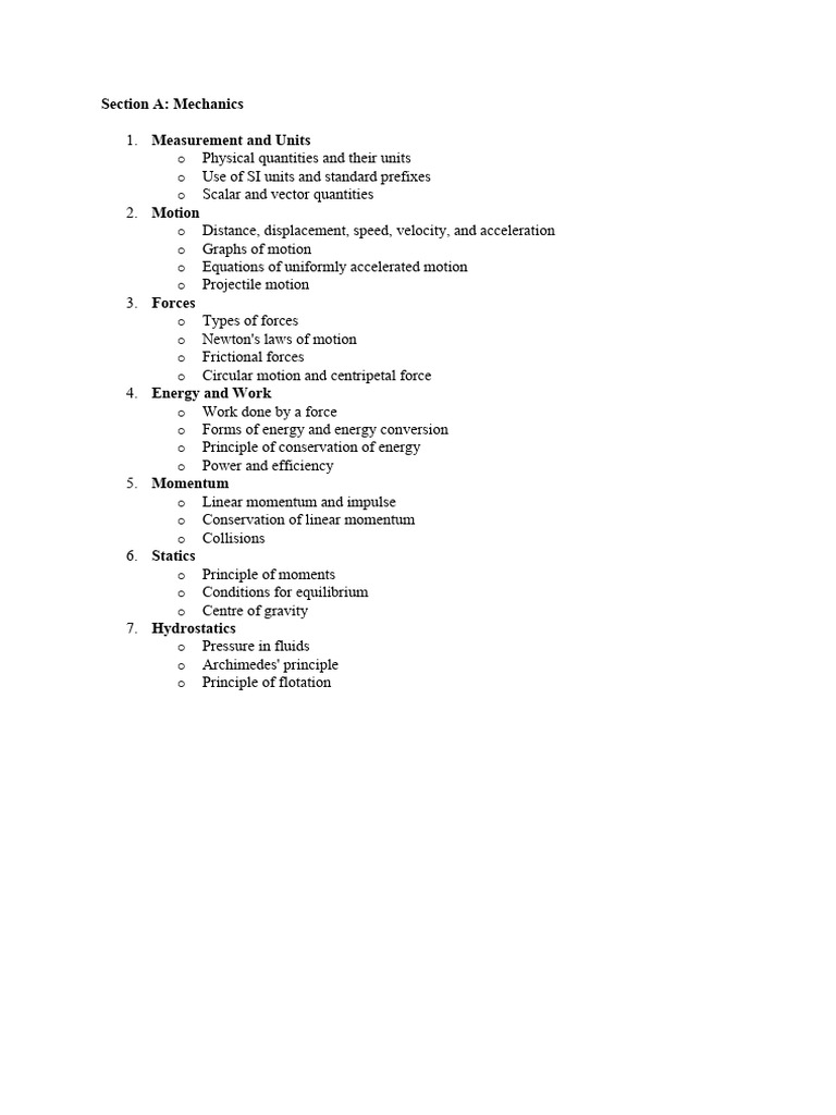 Csec Physics Crash Course Summary | PDF | Waves | Buoyancy