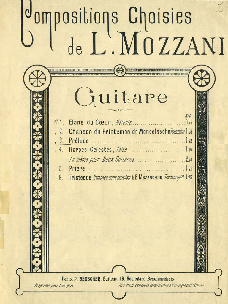 Mozzani L Prelude Orig | PDF