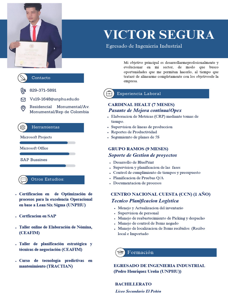 Currículum Vitae CV - Ing. Victor S. | PDF | Business | Procesos de negocio