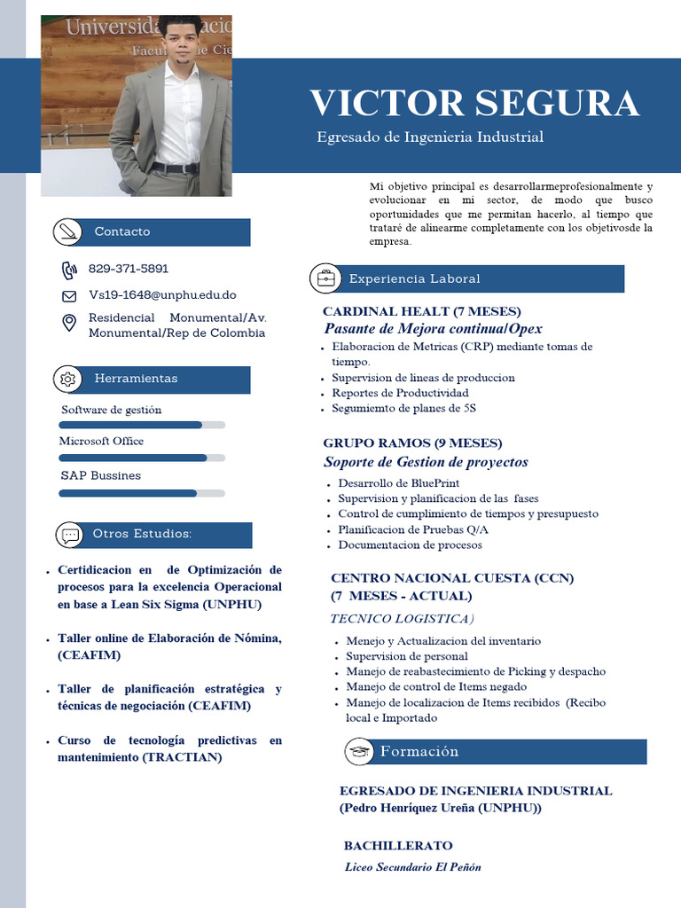 Currículum Vitae CV (VICTOR SEGURA) | PDF | Procesos de negocio | Business