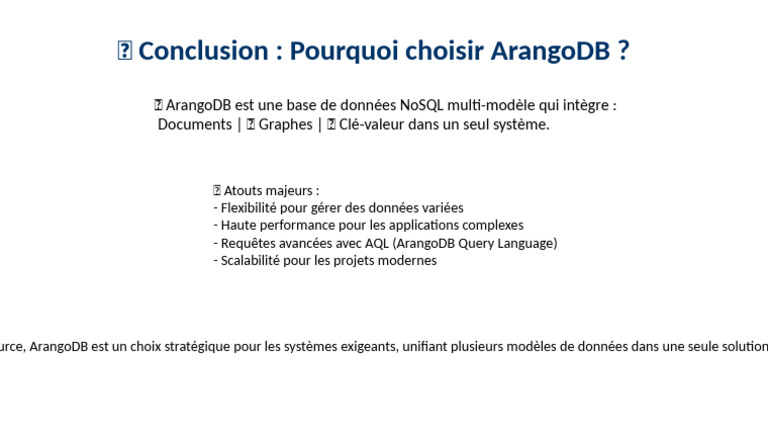 Conclusion_ArangoDB jbtgjfxfnxgnxngxmxmg | PDF
