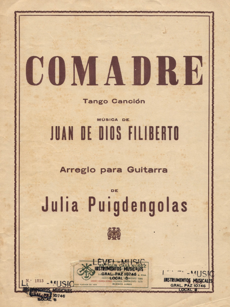 Comadre (Tango Cancion) | PDF