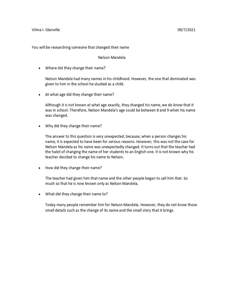 Someone That Changed Their Name Complete | PDF
