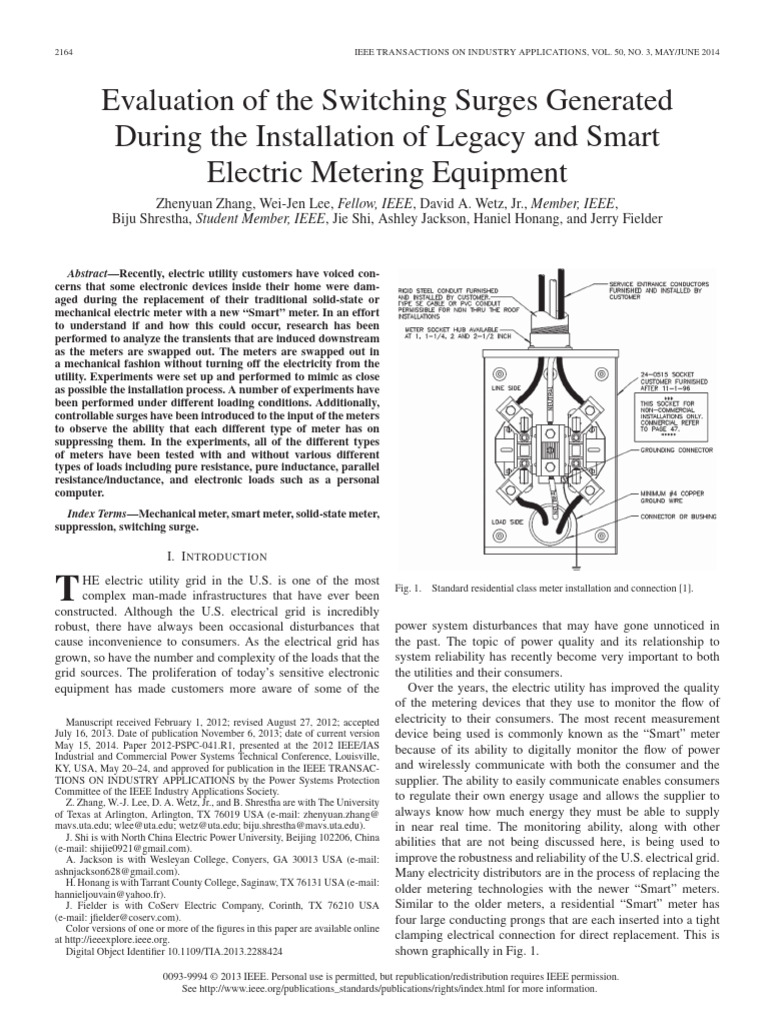 Evaluation of The Switching Surges Generated During The Installation of ...