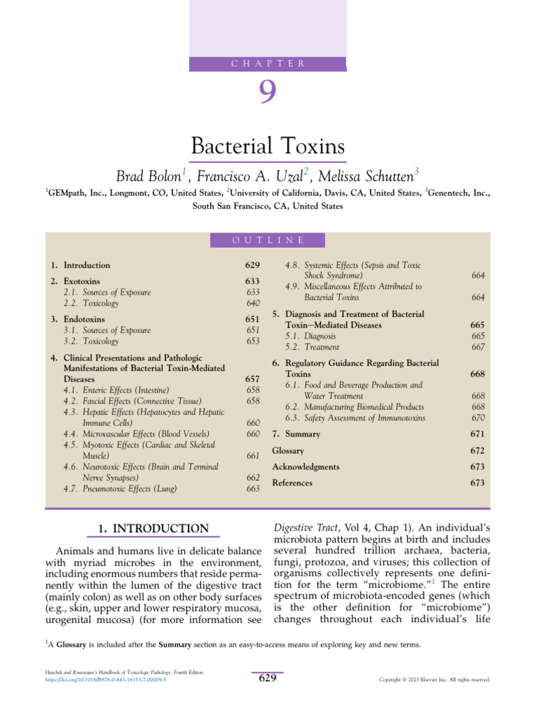 Bacterial Toxins | PDF | Lipopolysaccharide | Botulinum Toxin