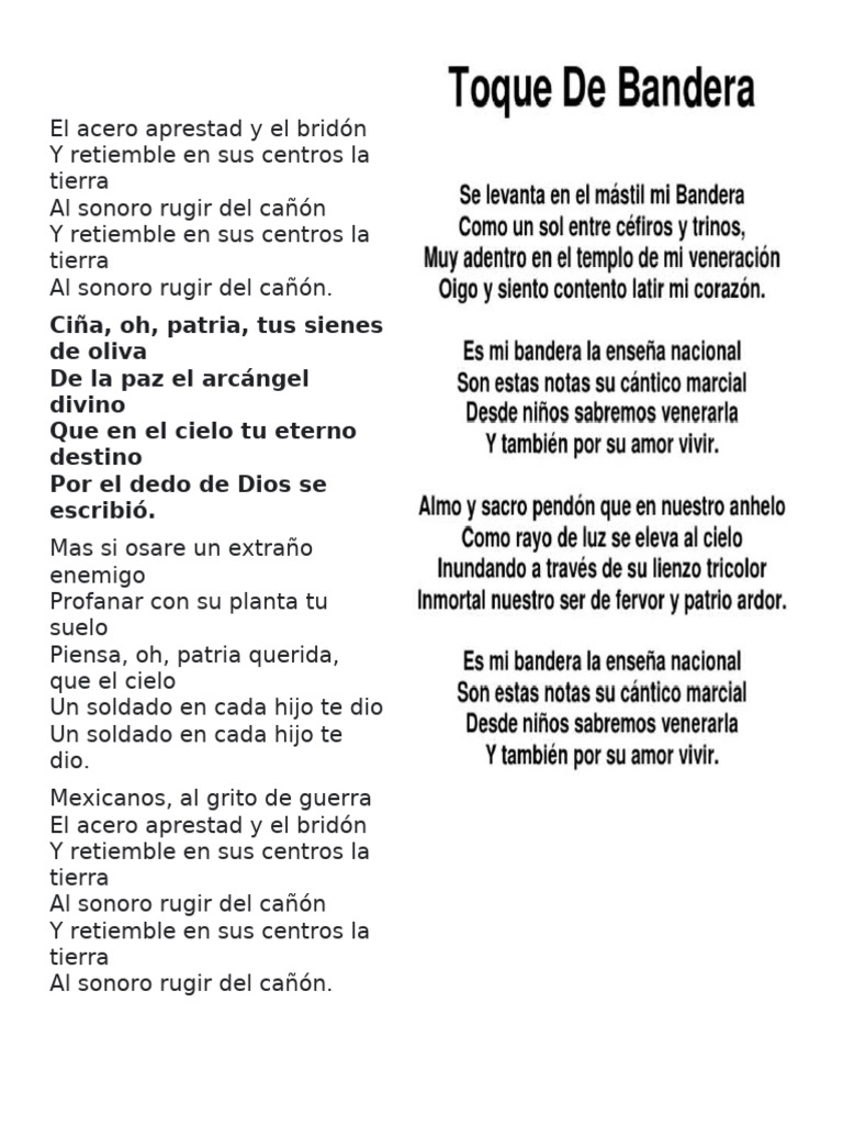 Himno Nacional y Toque de Bandera | PDF