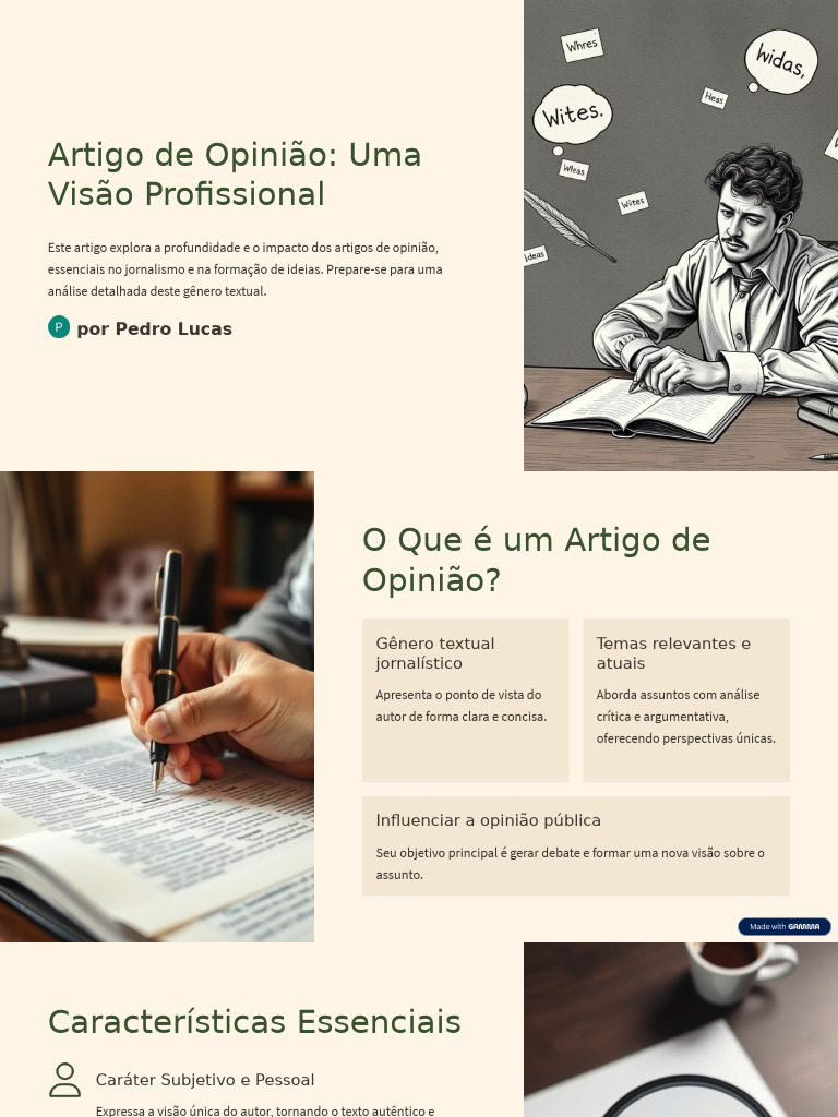 Artigo de Opiniao Uma Visao Profissional (1) | PDF | Jornalismo