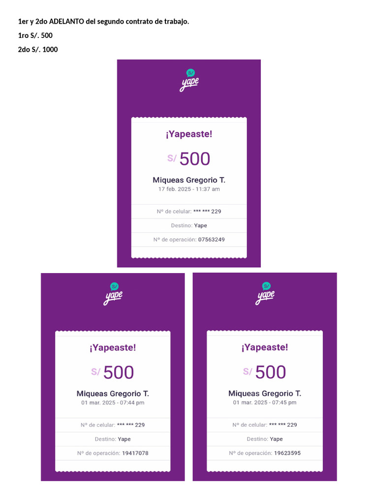 Recibos y Pagos | PDF