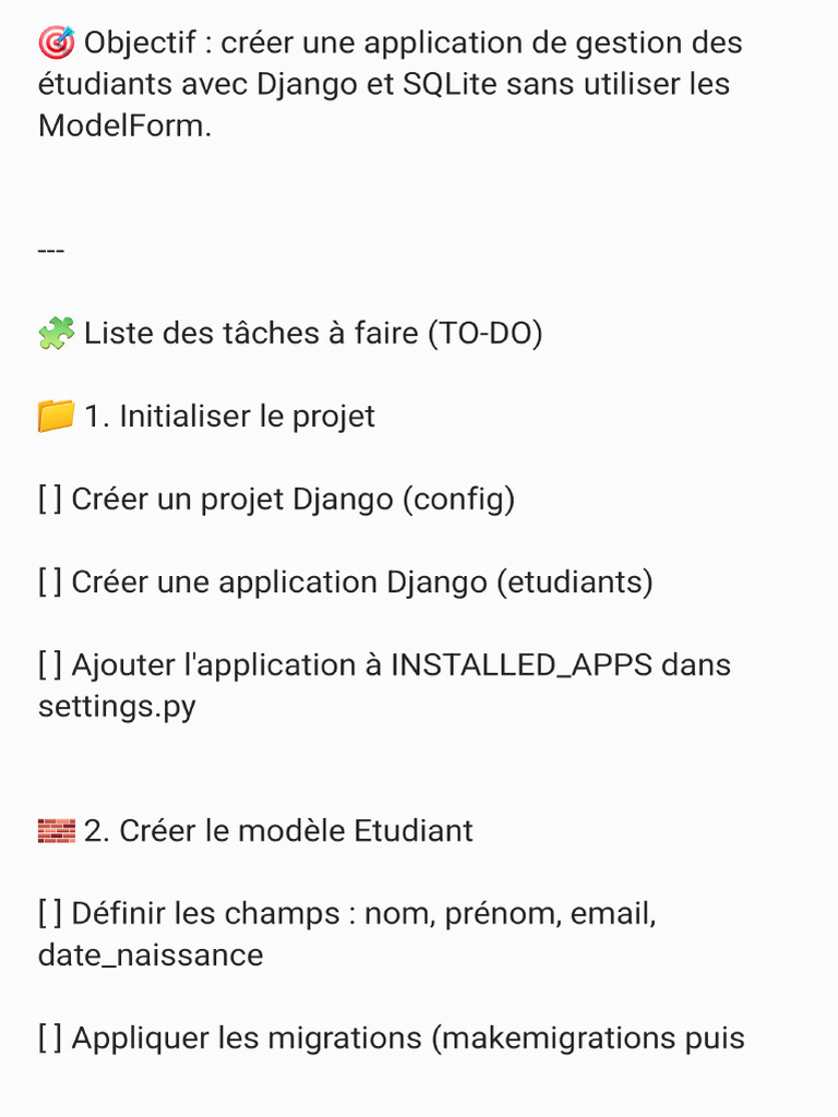 TD Sur Django by AhmedMaouloud | PDF