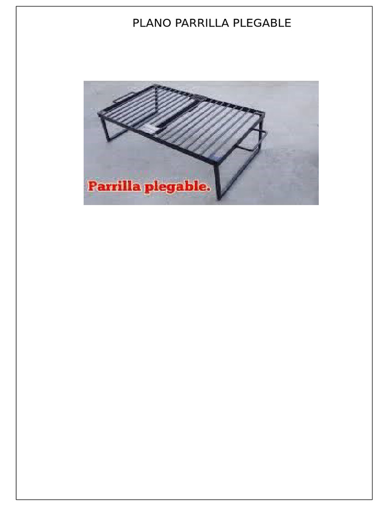 Plano Parrilla Plegable | PDF