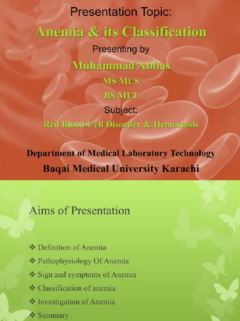 Anemia and Its Classification 144477118 | PDF