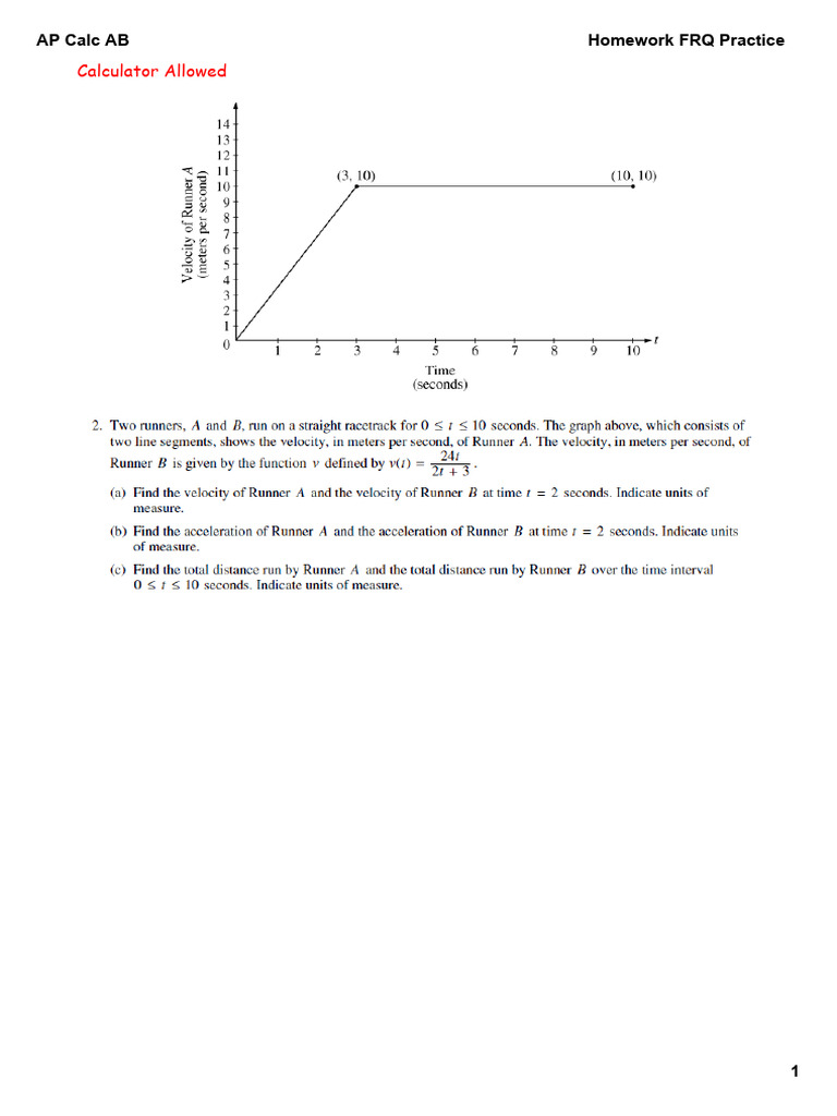 APAB FRQ Practice Homework | PDF