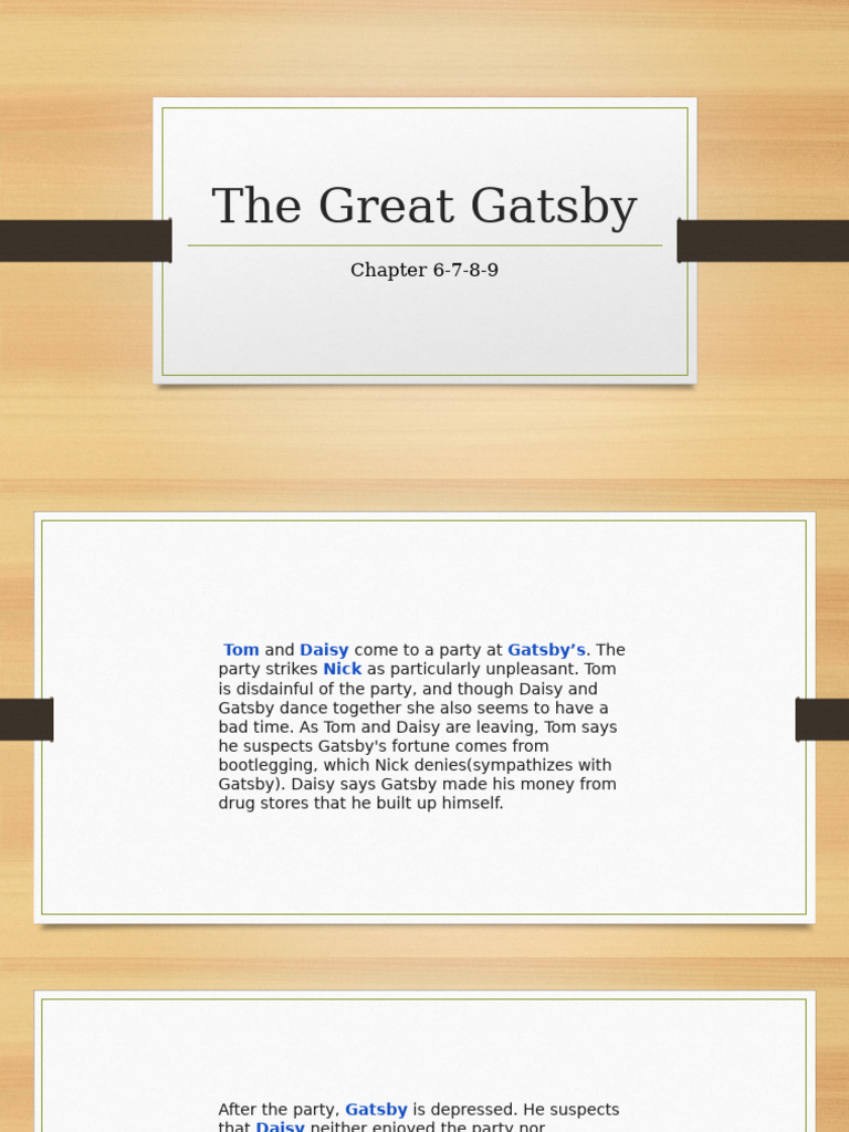 The Great Gatsby 6 7 8 9 | PDF | The Great Gatsby