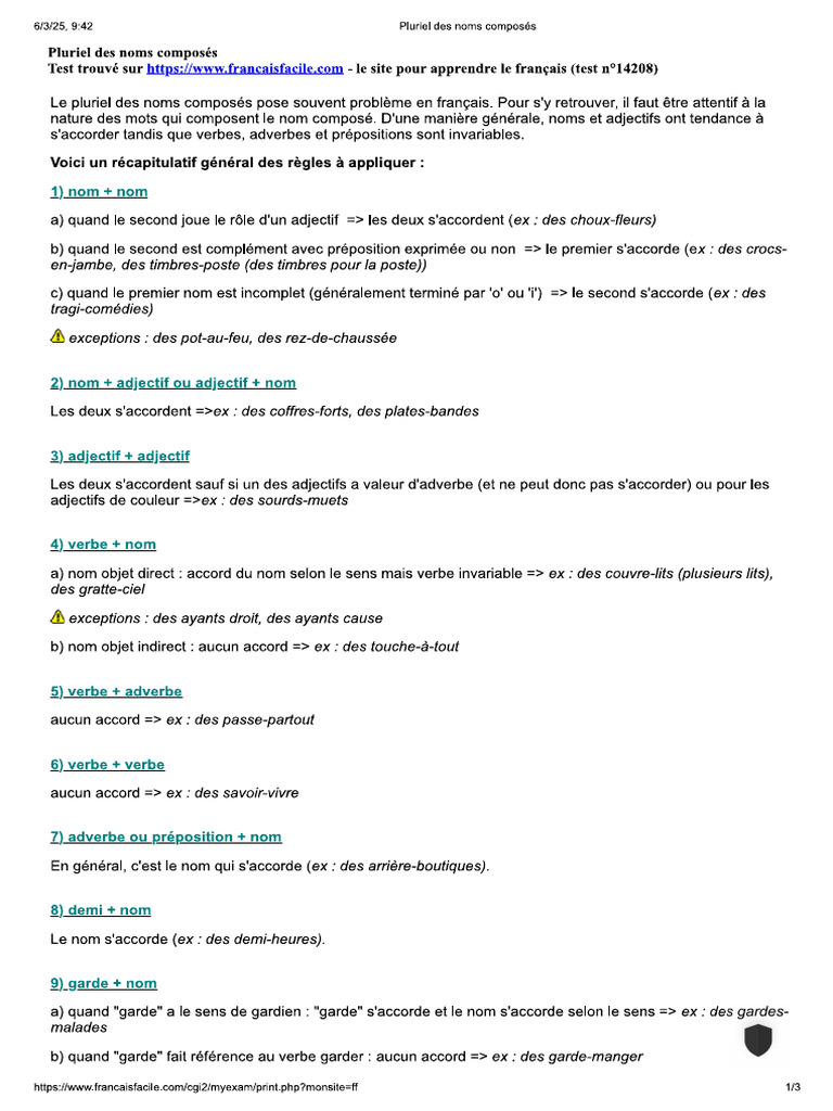 Mots Composés | PDF