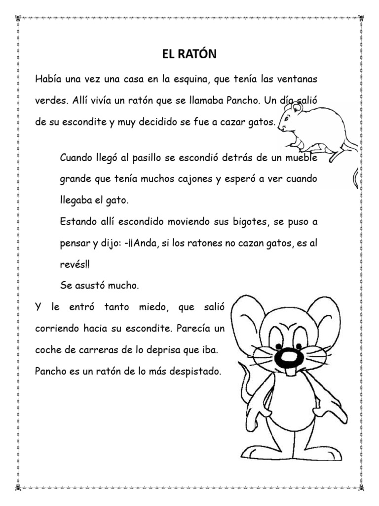 Cuento del Ratón Pancho para Niños | PDF